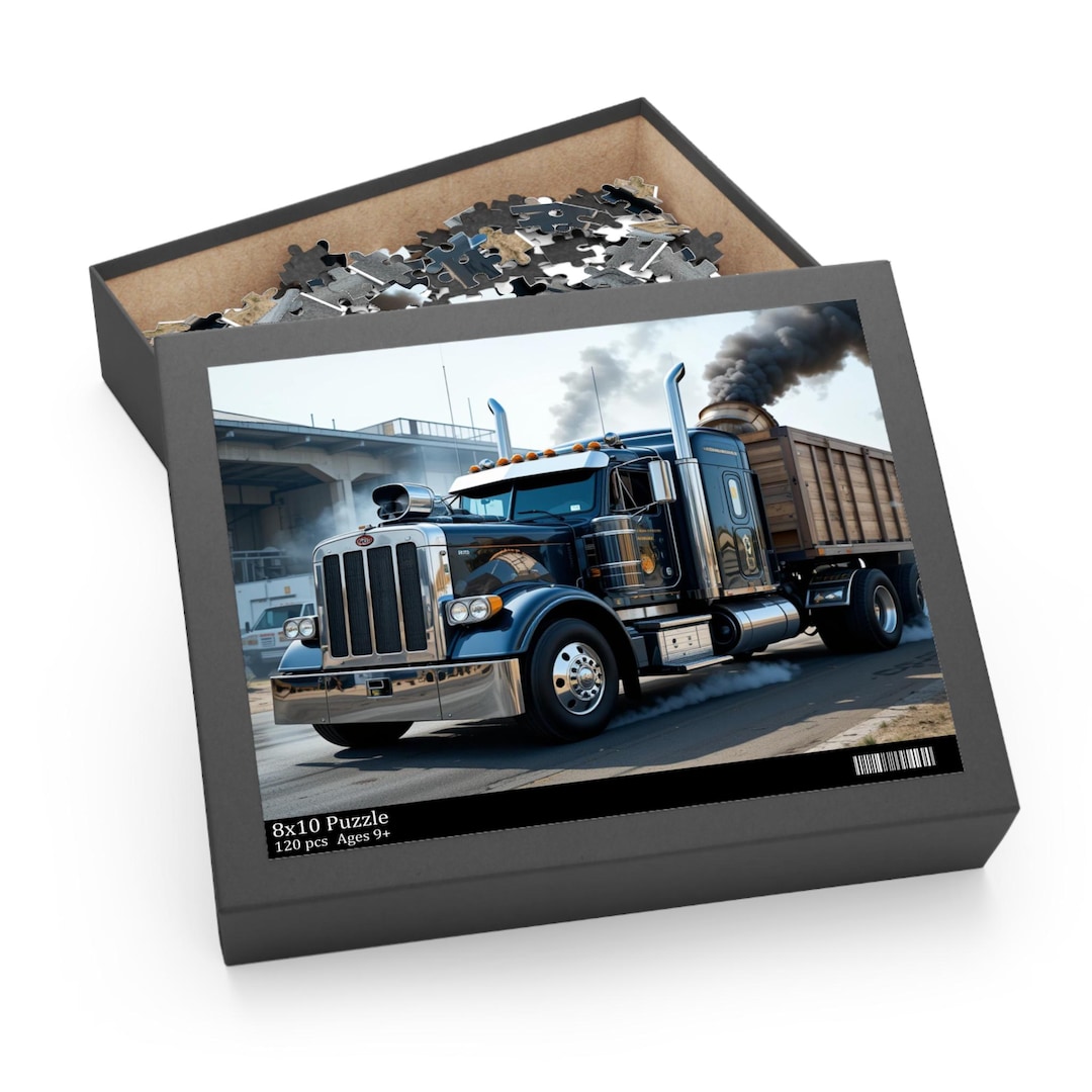 Steampunk Semi-truck Jigsaw Puzzle Classic Big Rig With Steam Engine ...