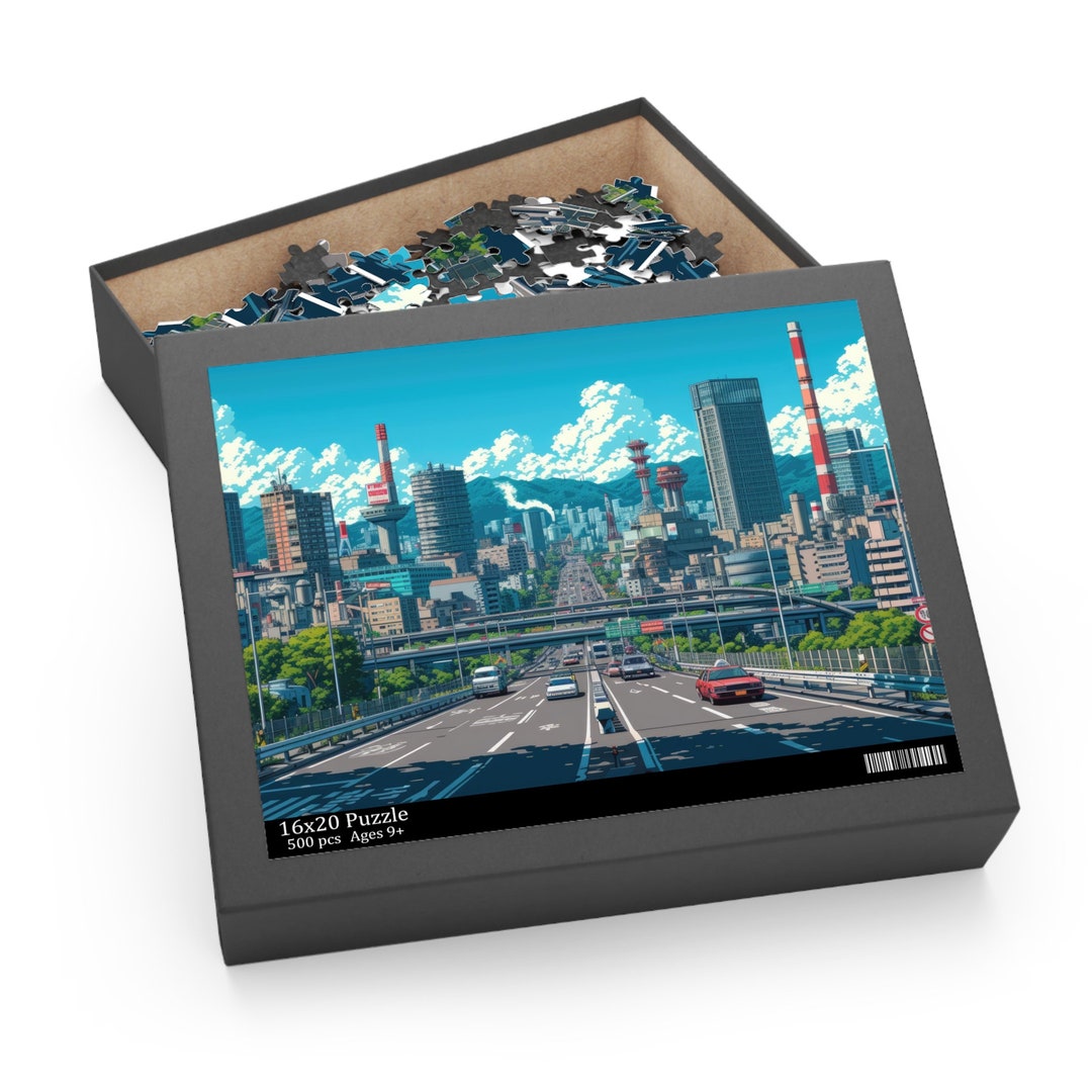 Japanese City Pop Poster, Puzzle Games for Creative Family Activities ...