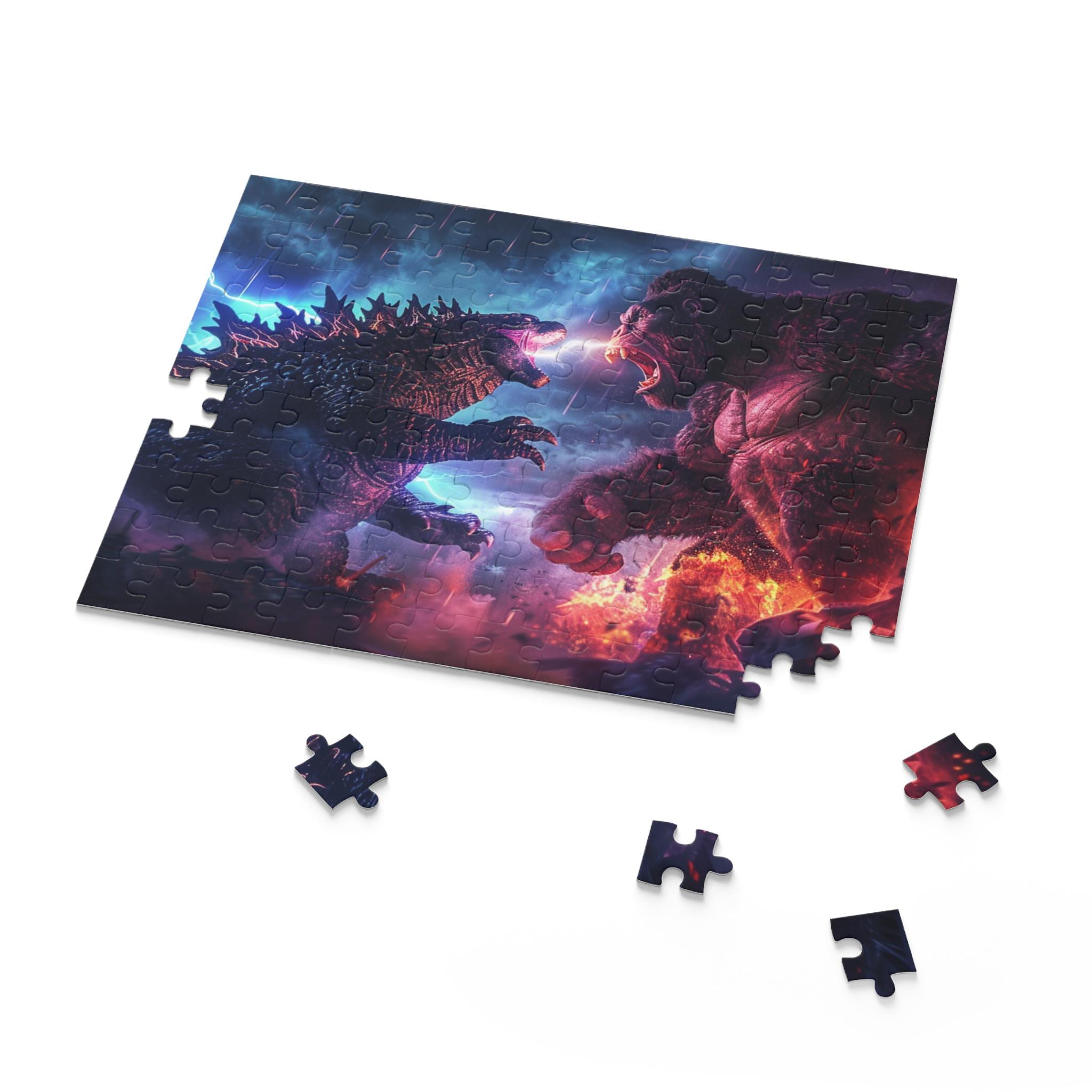 Godzilla Vs Kong Epic Showdown Jigsaw Puzzle, Boss Gift, Puzzle Gift ...