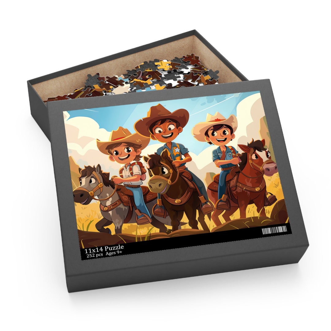 Cowboy Kid Jigsaw, Puzzle Games for Creative Family Activities of Game ...