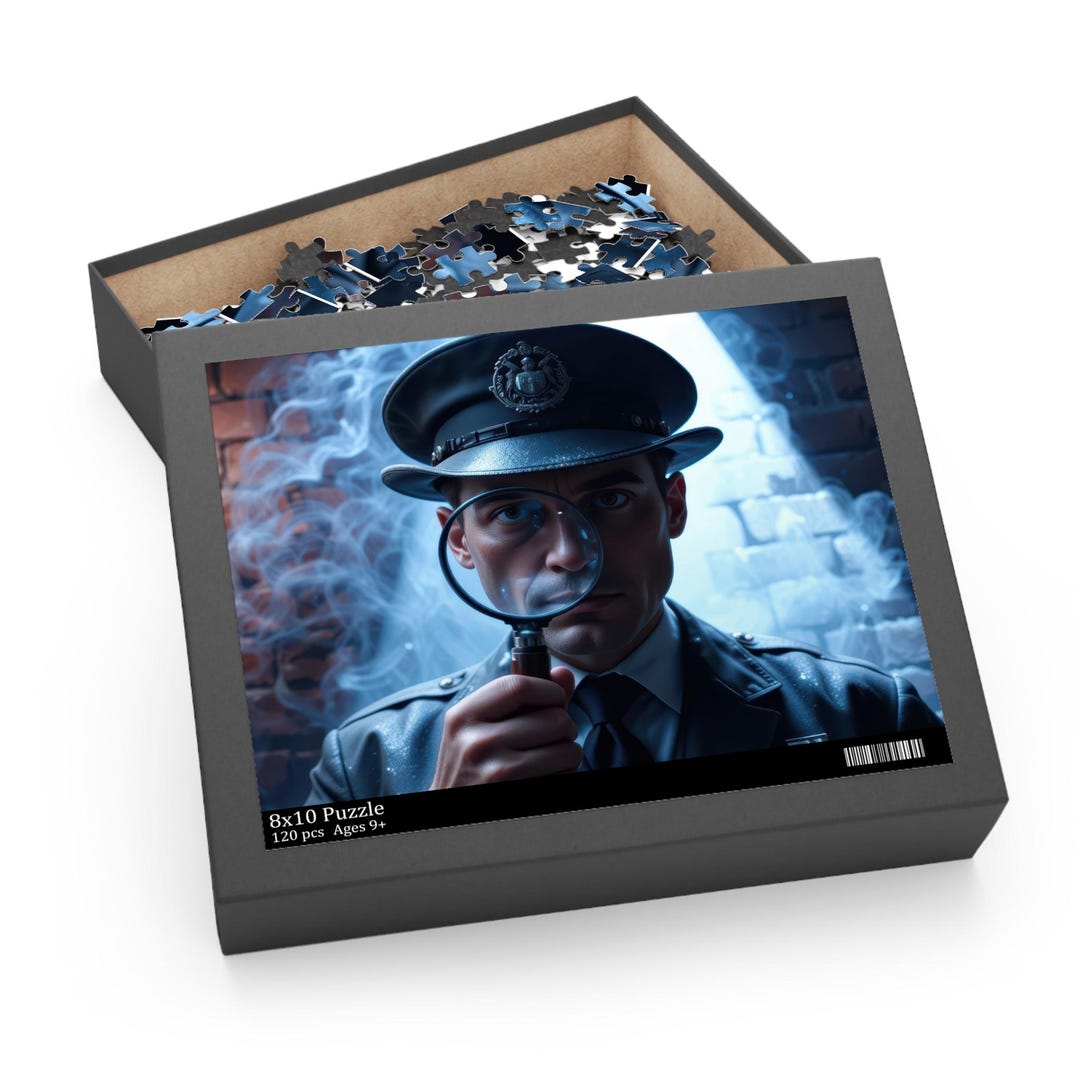 Detective Mystery Jigsaw Puzzle Vintage Investigator Solving a Case ...