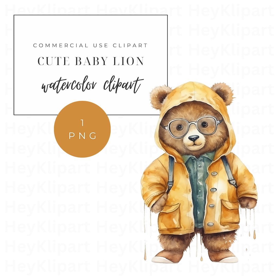 Winter Teddy Bear Clipart - 1 Single PNG - Commercial Use - Transparent Background - Neutral ...