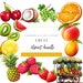 Cute Fruits Clipart Cute Food High Quality Pngs Watercolor Cute Fruits ...
