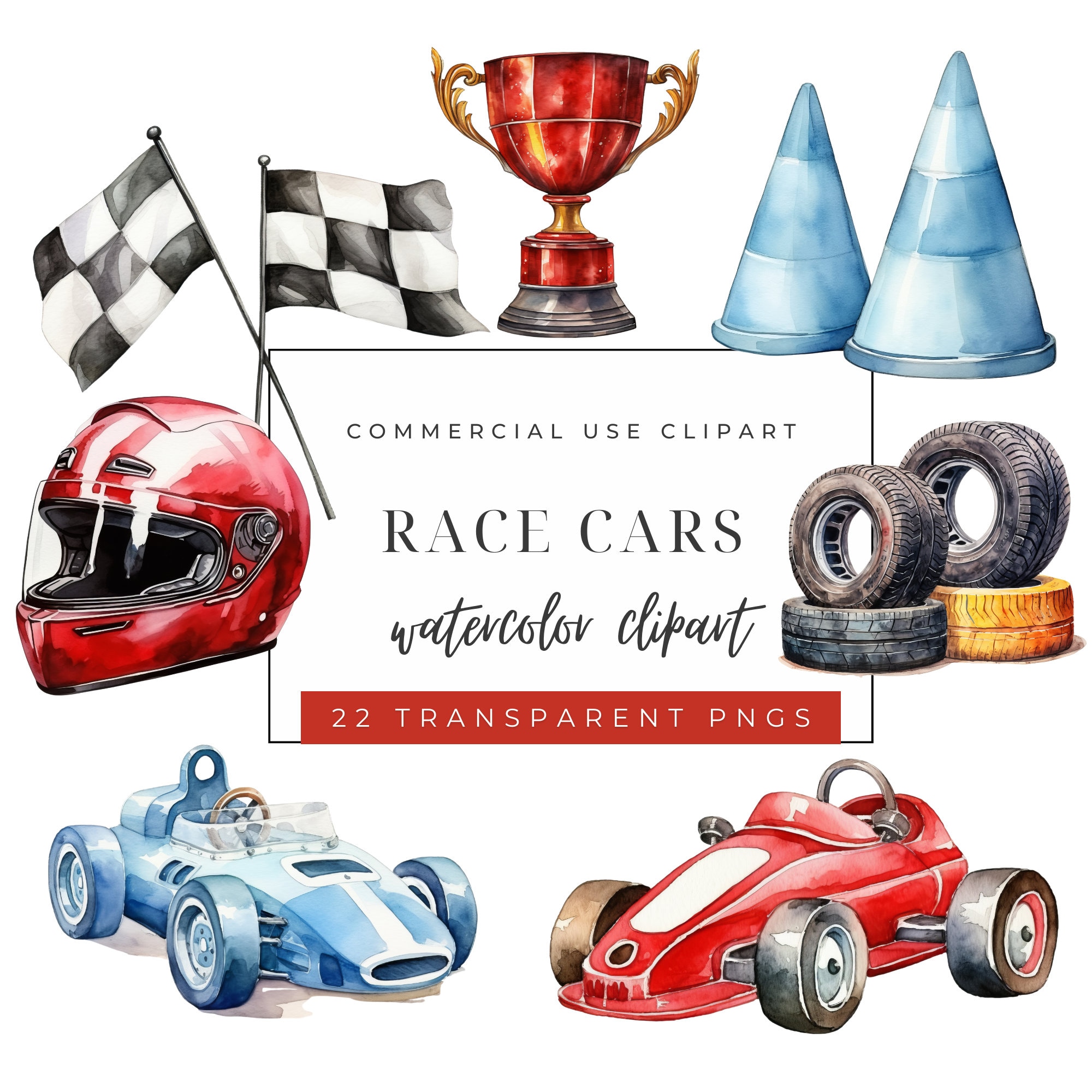 Watercolor Racing Cars Clipart Png, Cute Vintage Cars Watercolor, Race ...