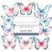 Watercolor Pastel Butterflies Clipart Transparent Pngs Watercolor ...