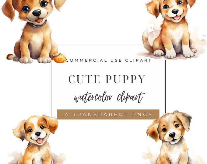 6 Puppies Dog, Puppies Clipart PNG, Digital Graphic, Instant Download ...