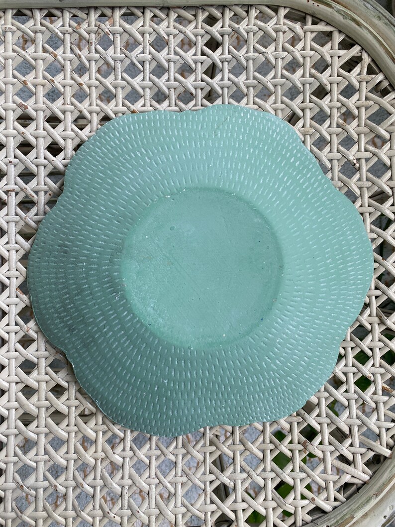 Aqua Painted Terracotta Bunny Plate - Etsy