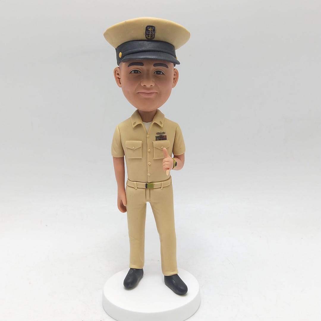 Custom Navy Officer Bobblehead From Photo, Personalized Military Gift ...