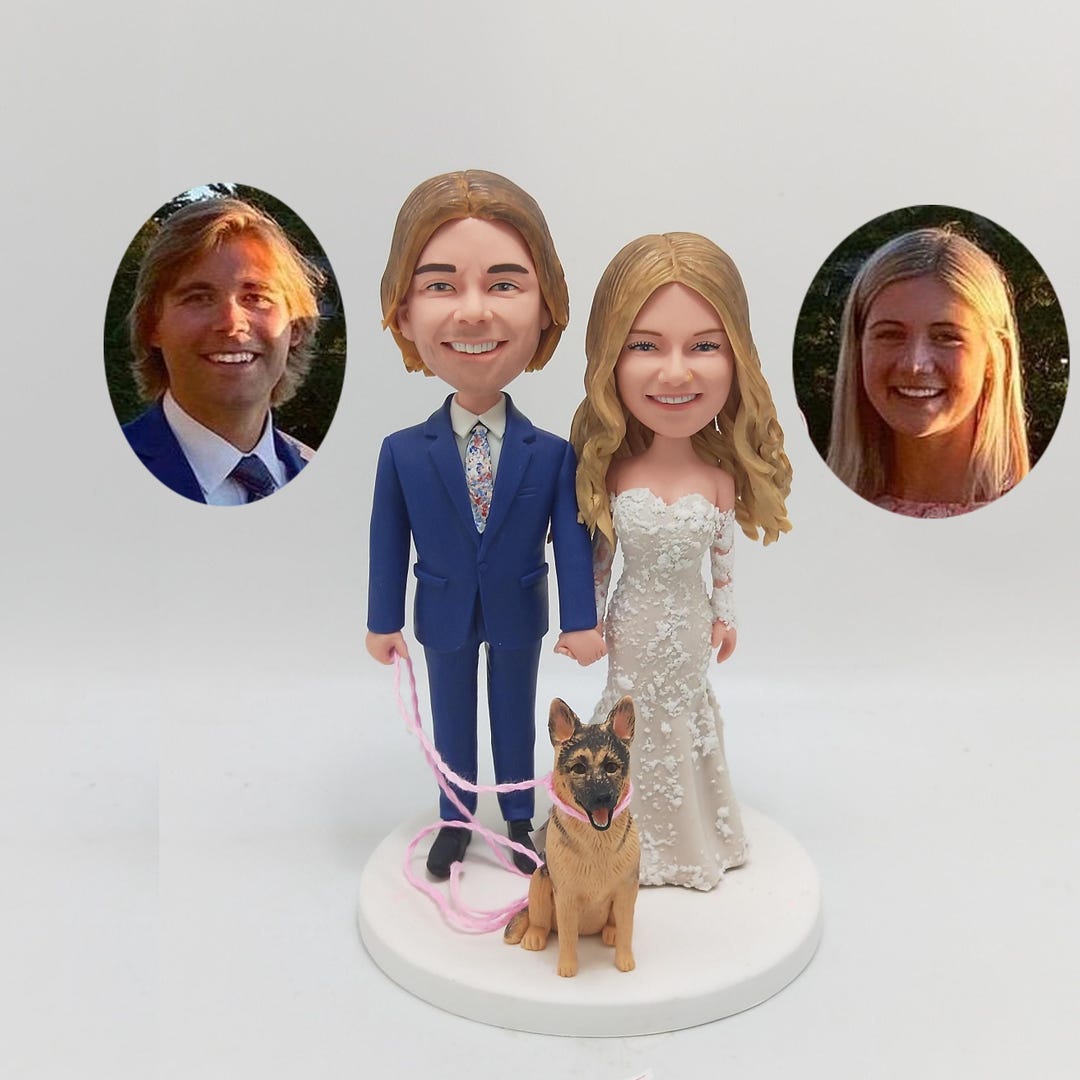 Customized Couple Bobblehead Dolls, Personalized Wedding Bobblehead ...