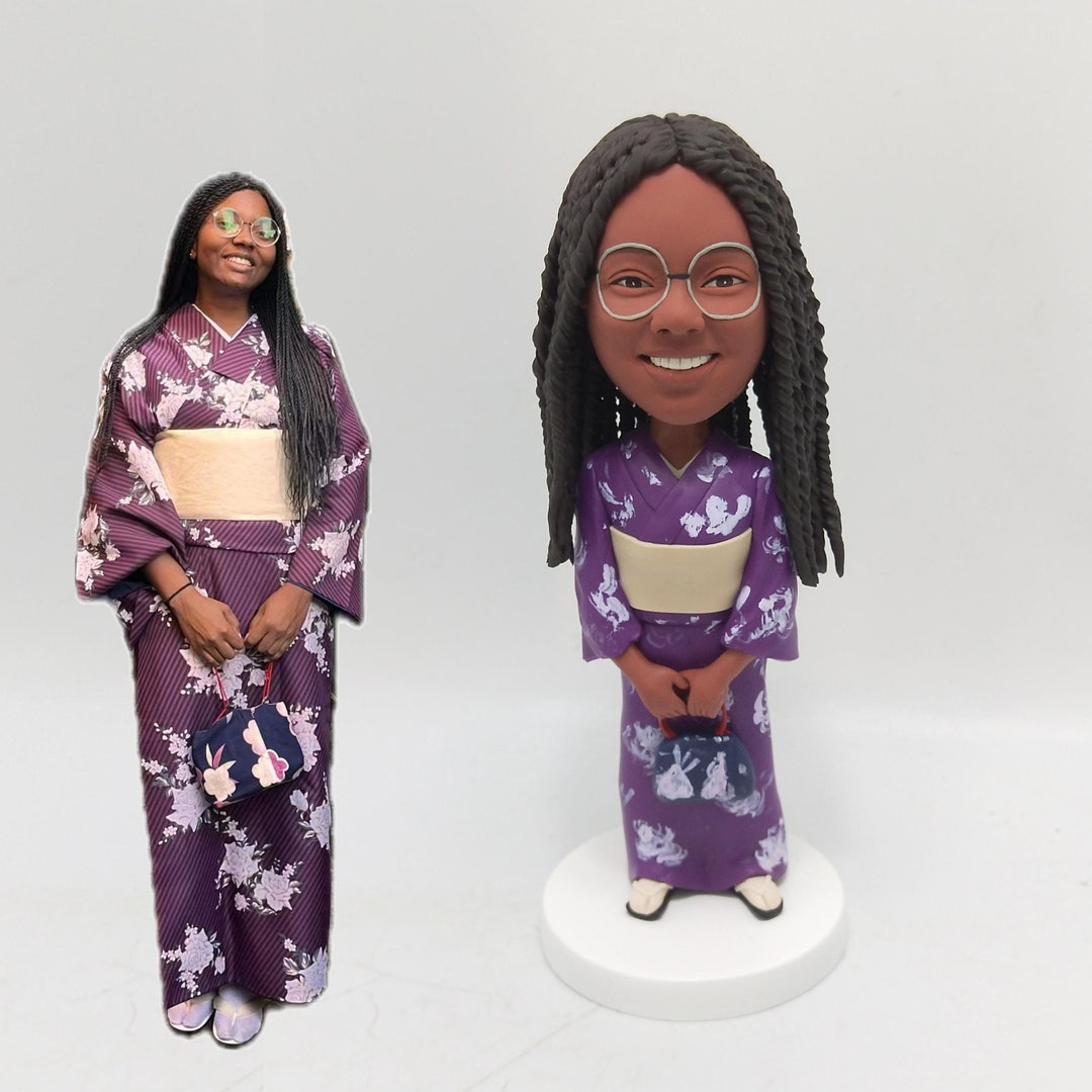 Custom Kimono Style Bobblehead, Personalized From Photo, Japanese Gift ...