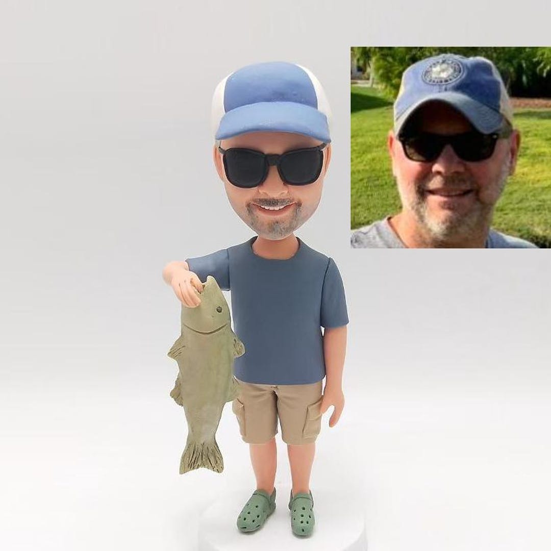 Custom Fisherman Bobblehead,fishing Expert Bobbleheads,fisherman ...