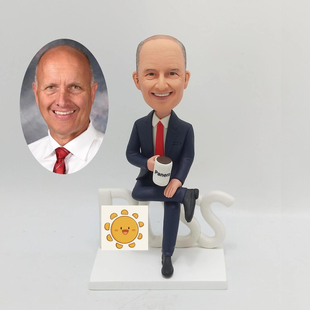 Custom Men Bobble Head Doll, Custom Boss 3D Statue, Gifts for Family ...