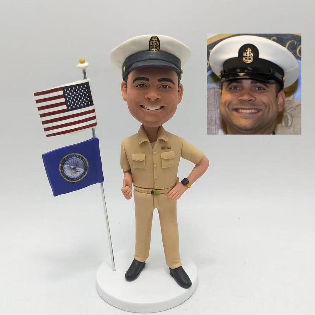 Custom Military Bobblehead, Military Officer, Police Officer Bobblehead ...