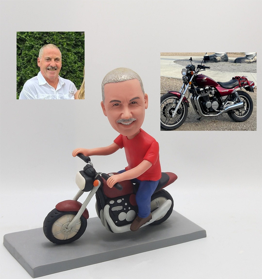 Custom Bobblehead on Motorcycle, Personalized Groomsmen or Father’s ...