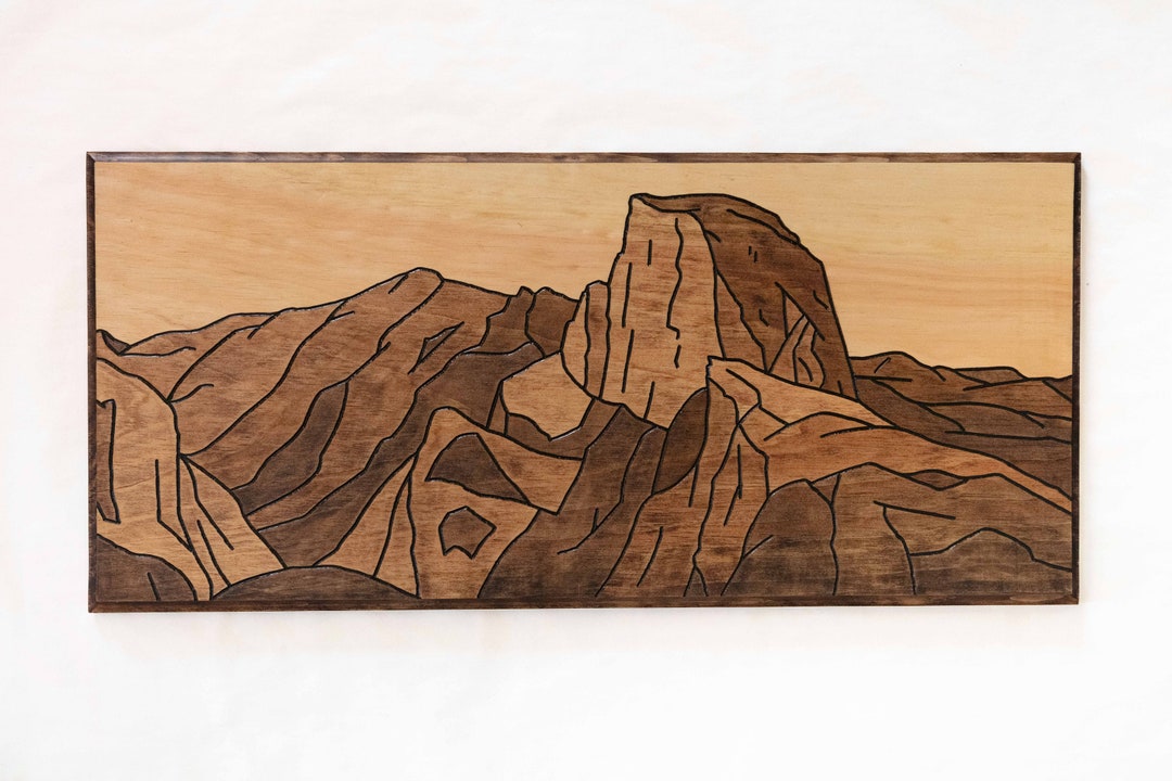 Handmade Original Wood Carving the Rock Wall Artwork Depicting Nature's ...