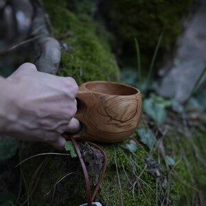 Handmade Olive Wood Kuksa, Kuksa, Wooden Mug, Bushcraft Mug, Camping ...