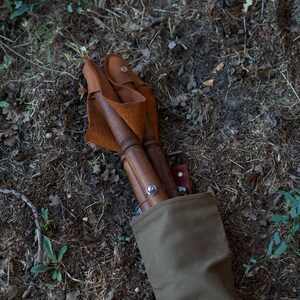 Leather Camp Stool for Bushcraft & Camping, Bushcraft Stool, Foldable ...