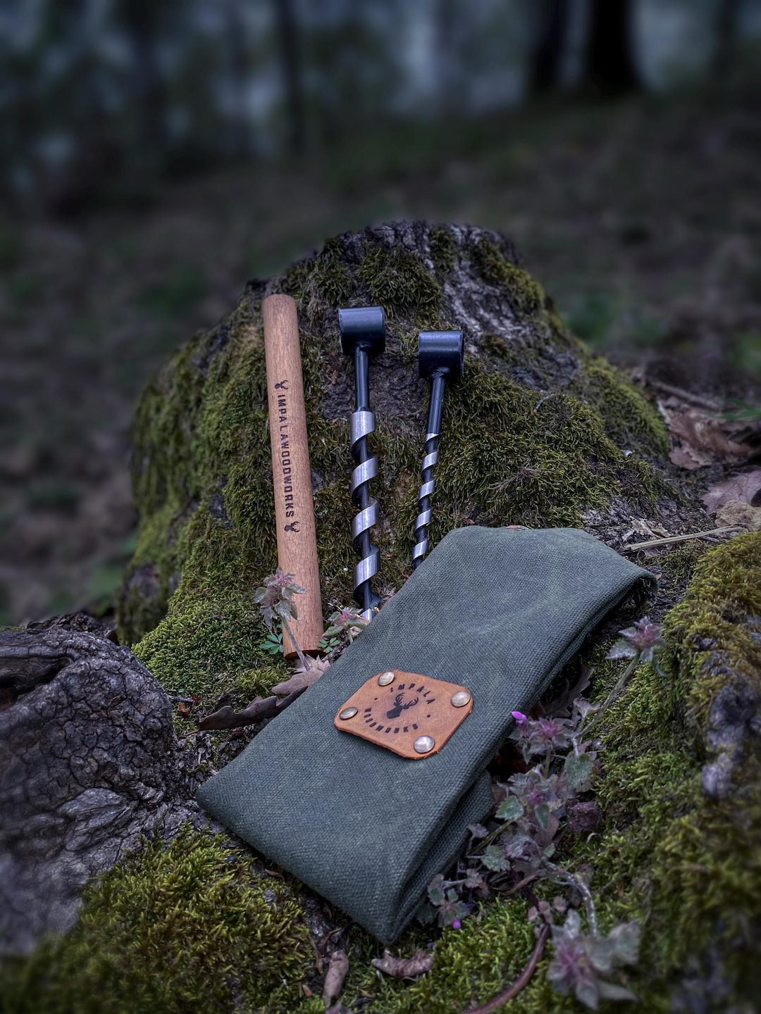 Bushcraft Auger, Scotch Eyed Auger Set With Canvas Carrying Case ...