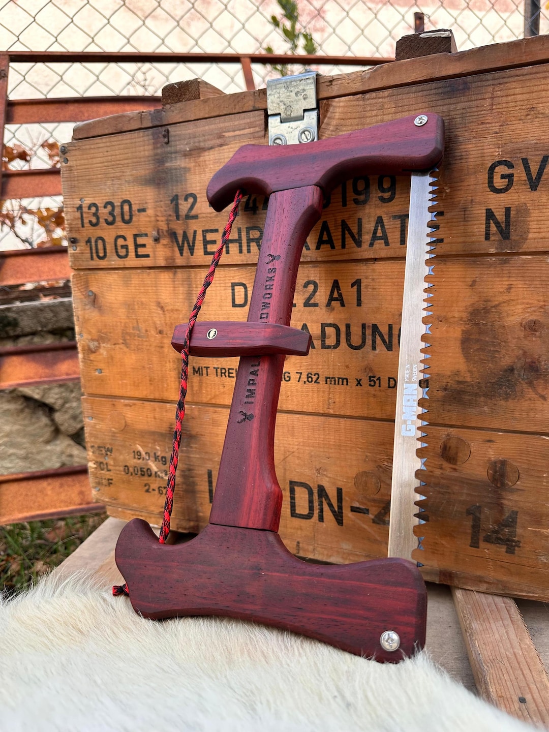 Paduak Wood Foldable Traditional Buck Saw With Canvas Carriying Case - Etsy