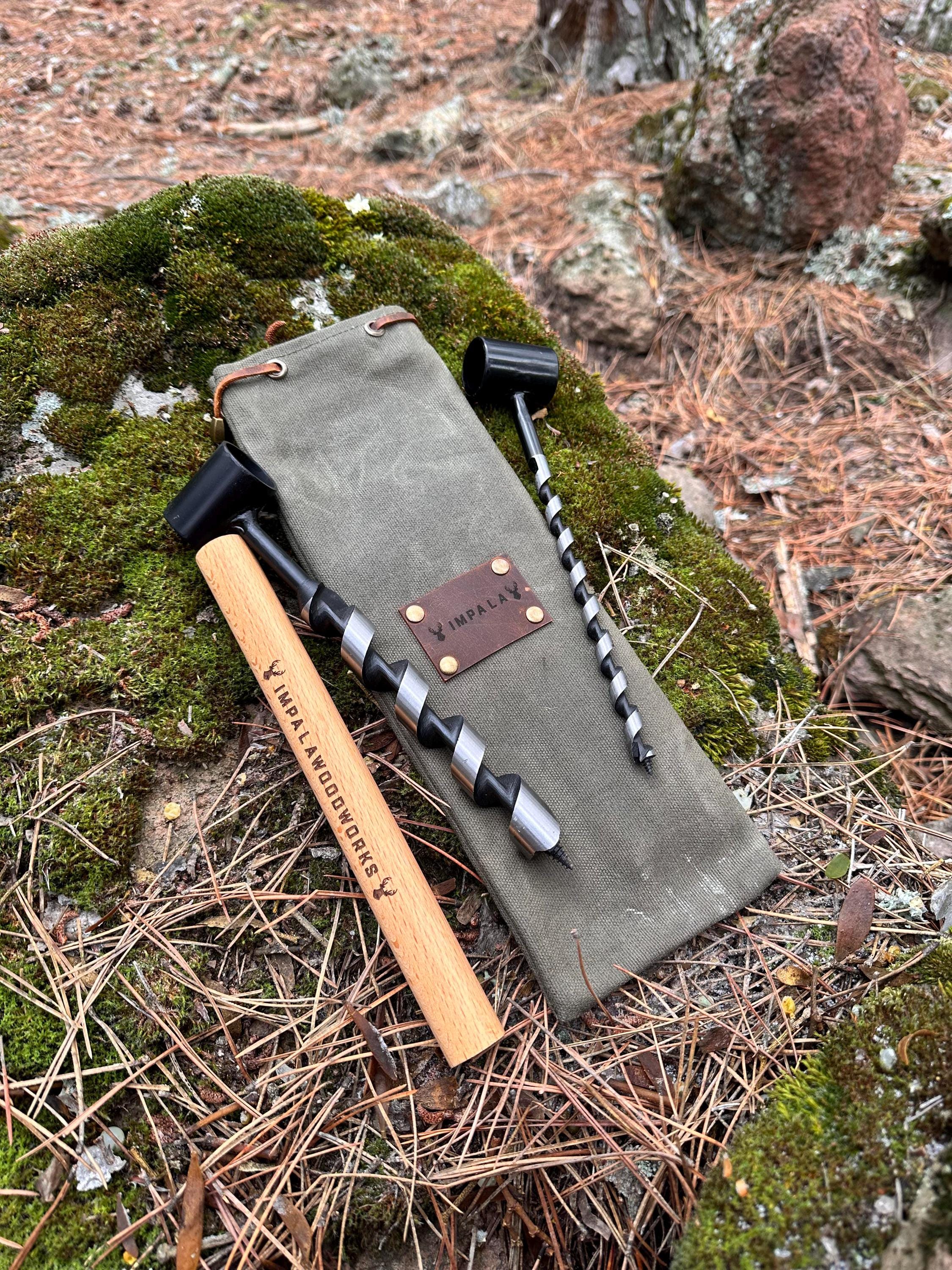 Bushcraft Auger Set: Scotch Eye Hand Drill With Canvas Case - Etsy