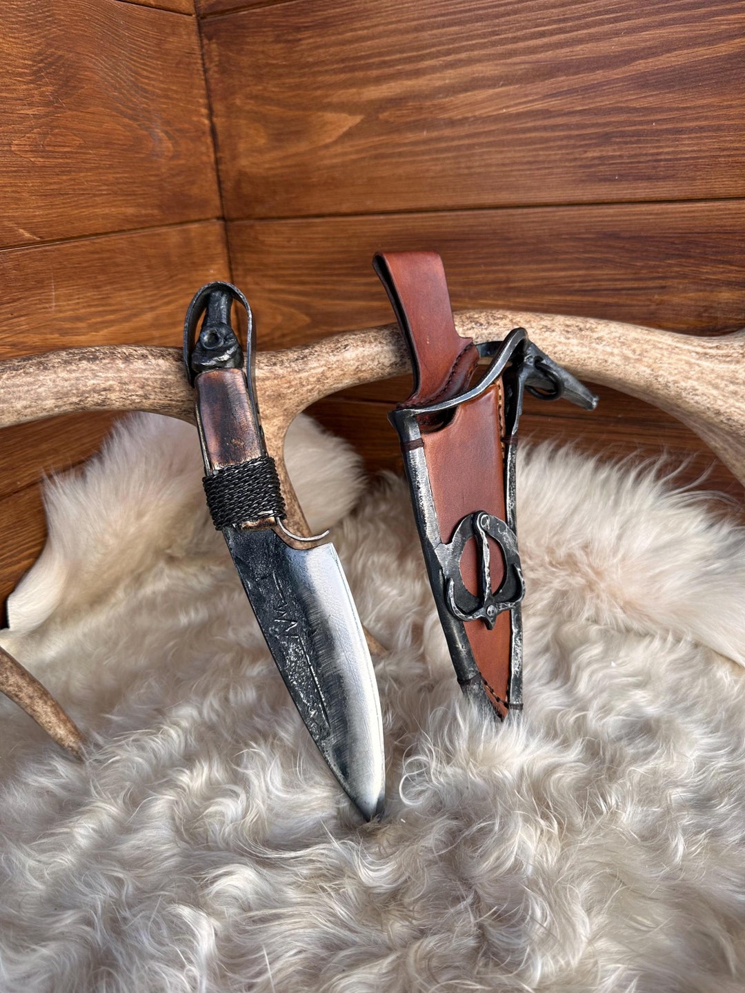 Handforged Custom Knife, Blacksmith, Forged Hunting Knife With Custom ...