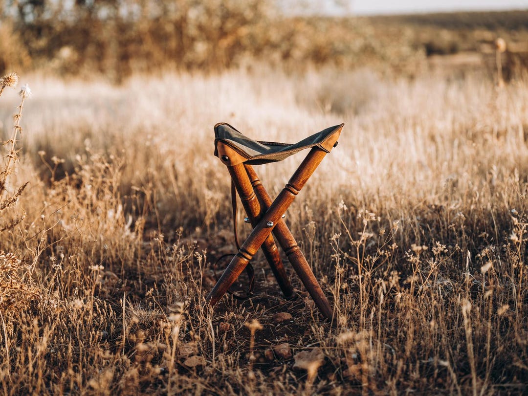 Handmade Canvas Camping Stool: Foldable Tripod Fishing Seat - Etsy