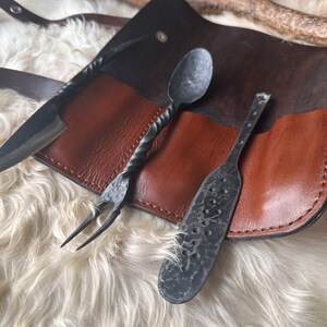Bushcraft Handforged Cutlery Set,handmade Medieval Utensils Set(3 Pcs ...