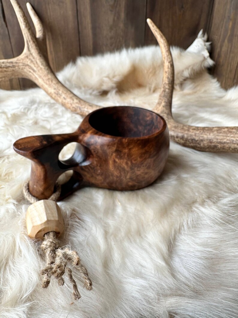 Black Walnut Kuksa, Handcarved Kuksa, Walnut Kuksa, Bushcraft Equipment ...