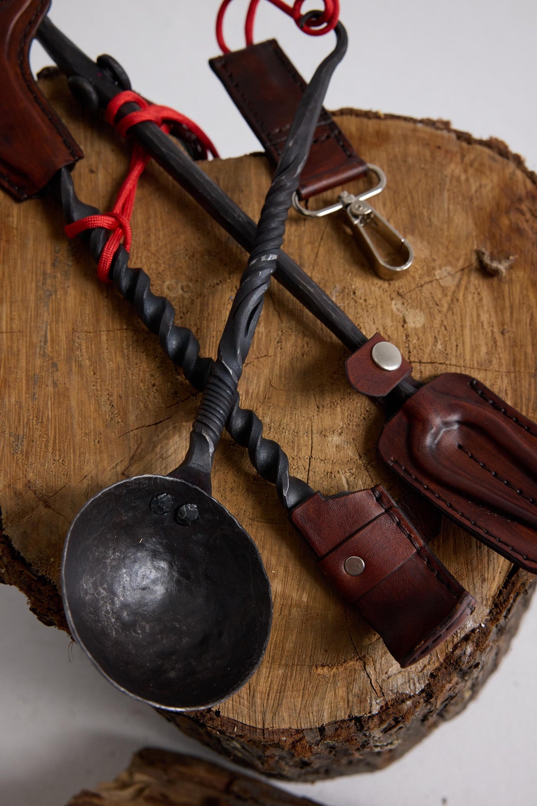 Handforged Bushcraft Fire Set,campfire Set,blacksmithing Primitive Set ...