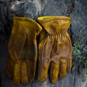 Calfskin Leather Bushcraft Gloves: Fire Resistant Camping Gloves - Etsy