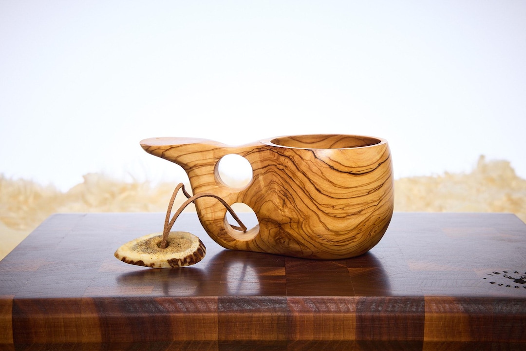 Kuksa, Handcarved Olive Wood Kuksa, Wooden Mug, Kuksa Cup, Bushcraft ...