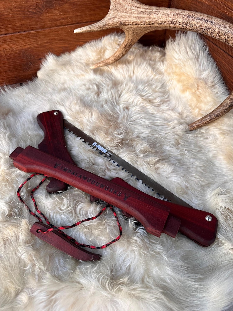 Paduak Wood Foldable Traditional Buck Saw With Canvas Carriying Case - Etsy