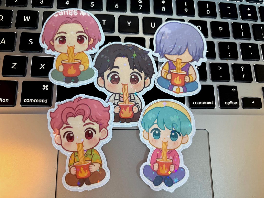 Kpop Demon Hunters Holographic Saja Boys Stickers | My Little Soda Pop | Noodles | Saja Boys ...