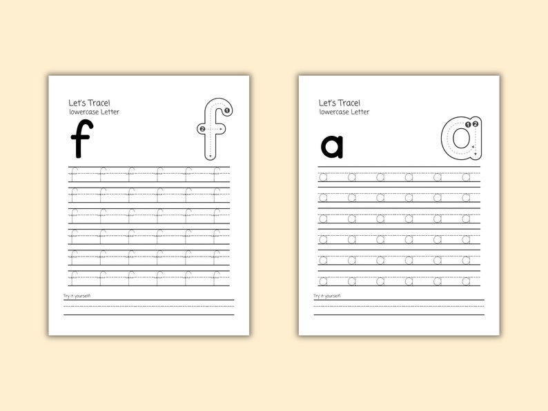 Alphabet Tracing Worksheets, Lowercase Letters, Preschool Handwriting ...