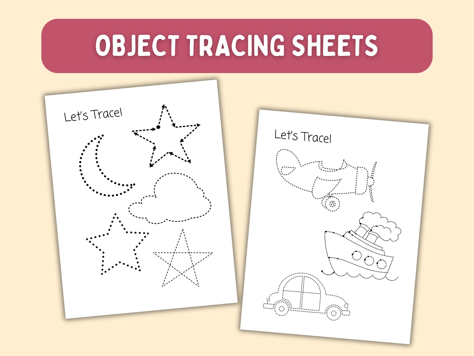 Preschool Tracing Worksheets Printable, Weather Tracing Worksheets ...