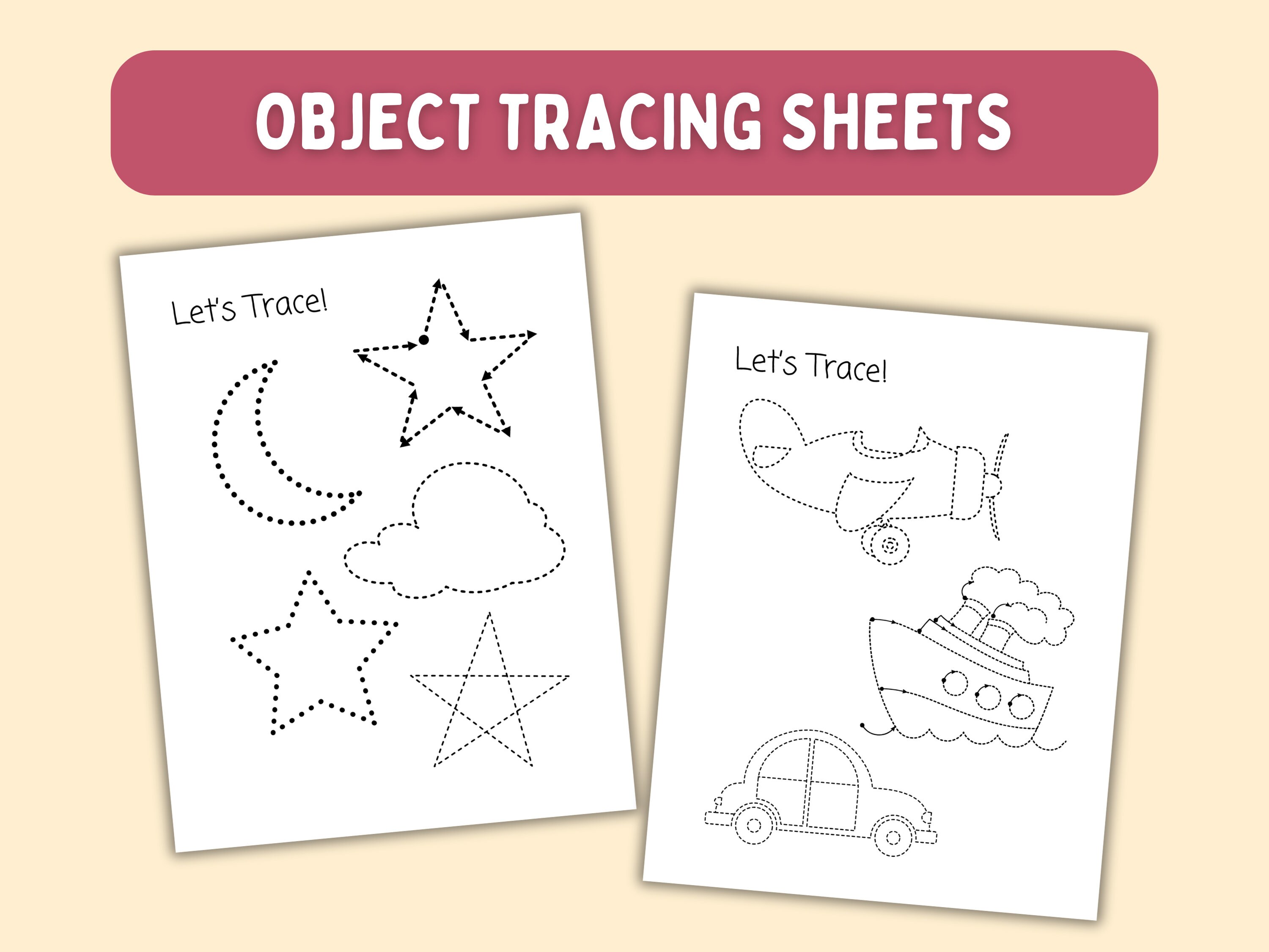 Preschool Tracing Worksheets Printable, Weather Tracing Worksheets ...