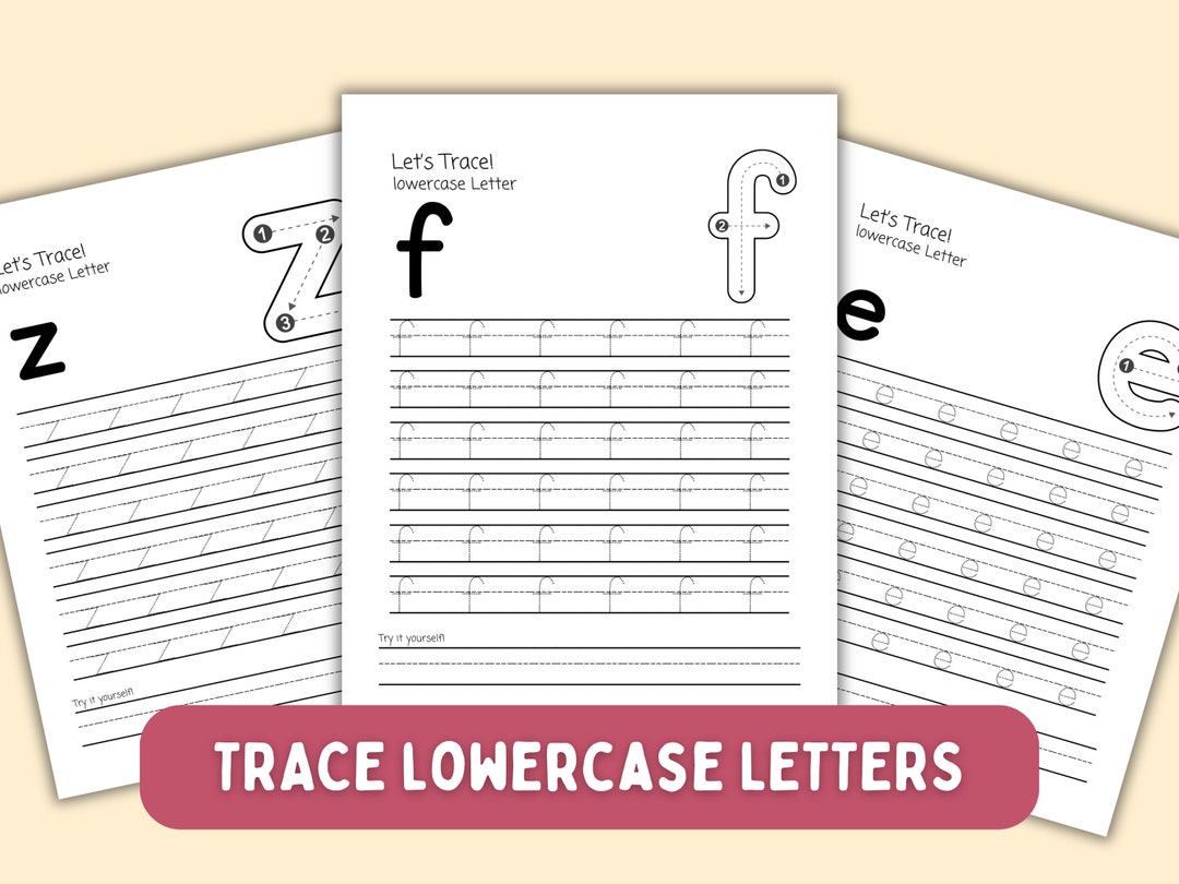 Alphabet Tracing Worksheets, Lowercase Letters, Preschool Handwriting ...