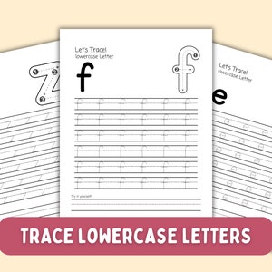 Alphabet Tracing Worksheets, Lowercase Letters, Preschool Handwriting ...