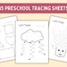Preschool Tracing Worksheets Printable, Weather Tracing Worksheets ...