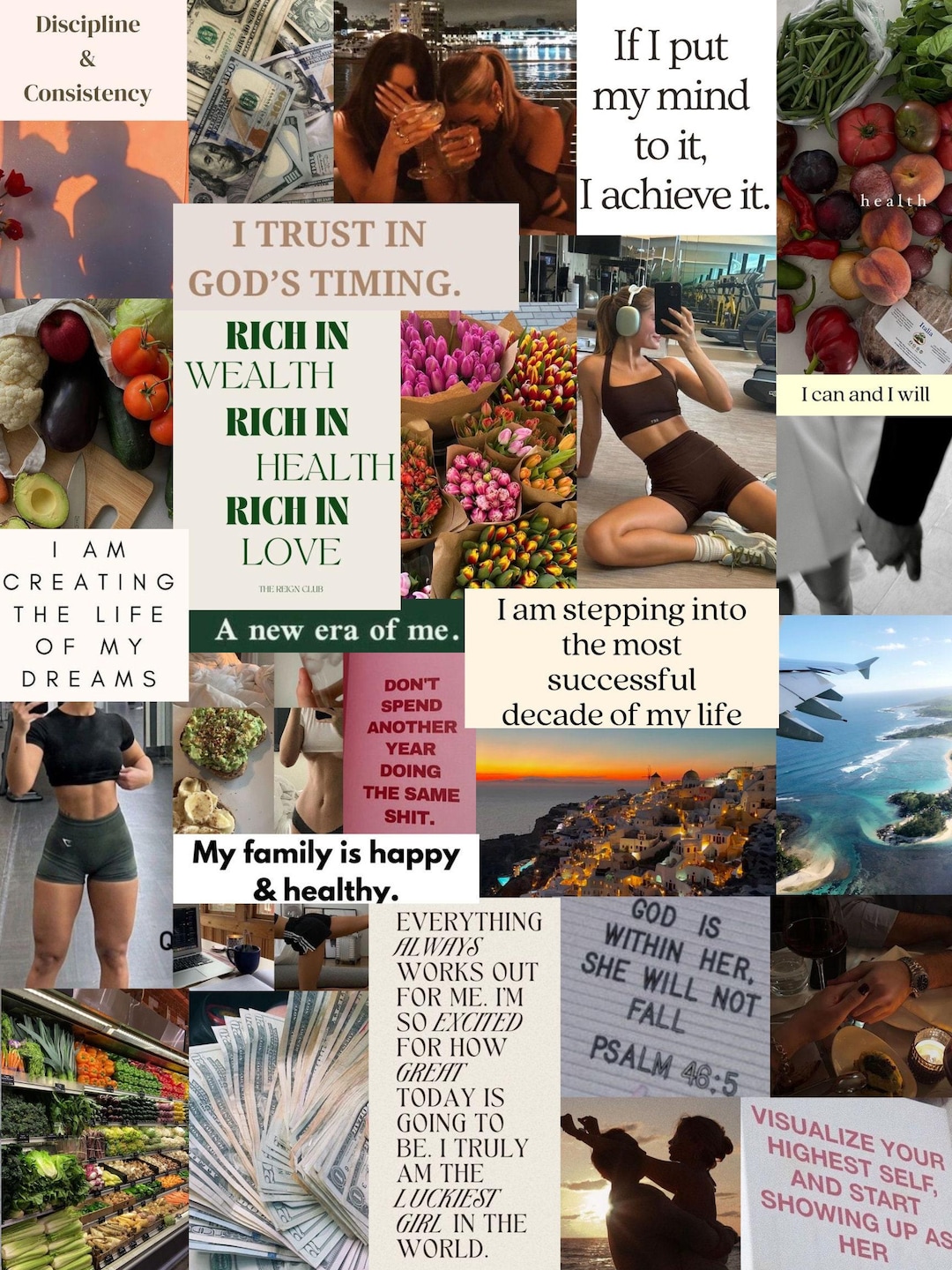 Health and Wellness Vision Board - Etsy