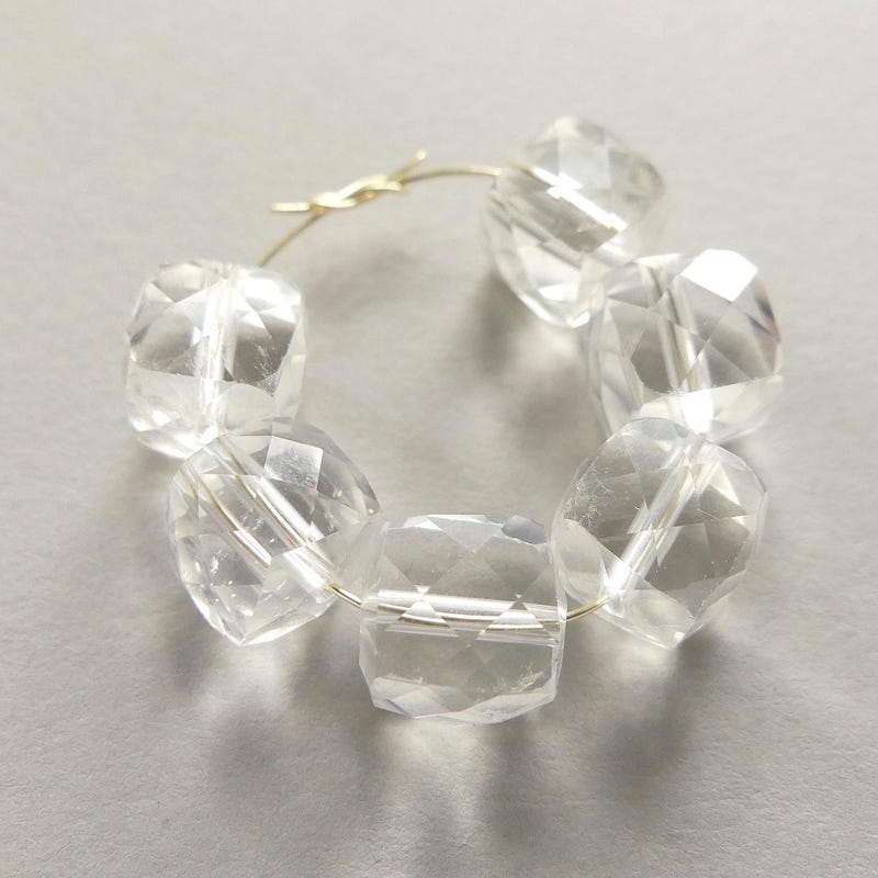 Cube Clear Quartz Beads - Etsy