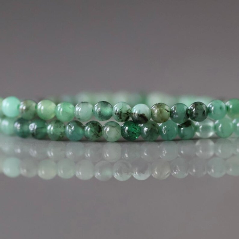2.5mm Natural Emerald Beads 15.5