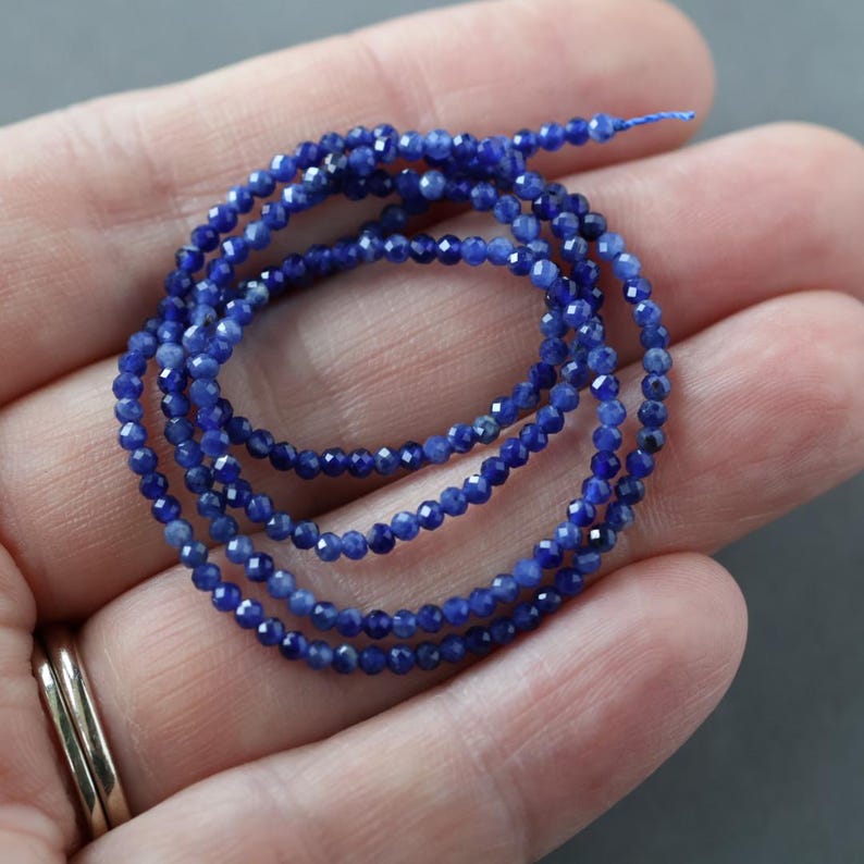 2mm AAA Sodalite Faceted Beads 15" Top Grade Sodalite Genuine Gemstone ...