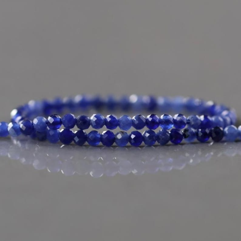 2mm AAA Sodalite Faceted Beads 15" Top Grade Sodalite Genuine Gemstone ...