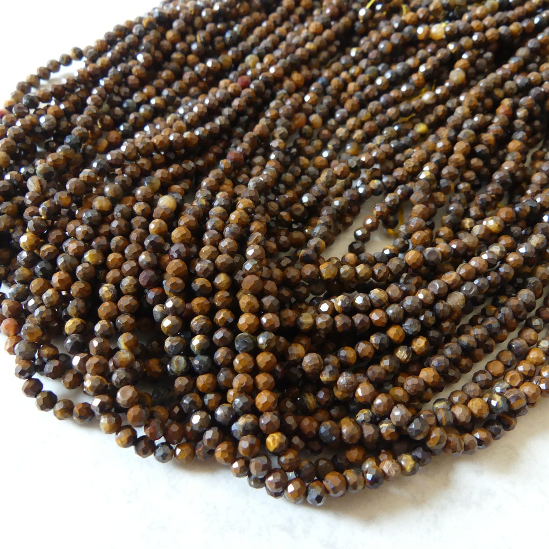 3mm Boulder Opal Micro Faceted Beads Genuine Opal Beads 15.5" Gemstone ...