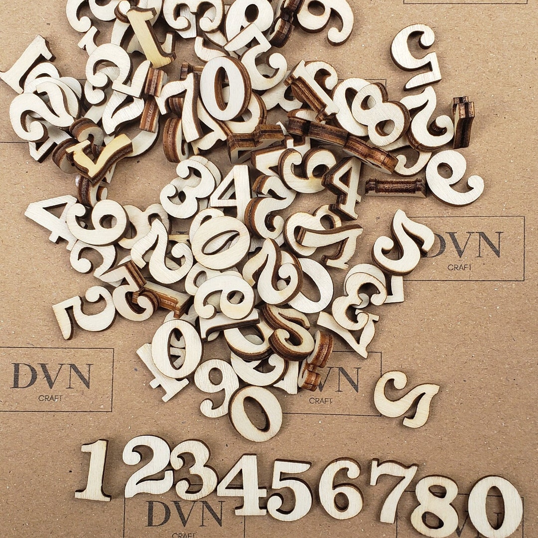 100 Pieces Custom Wooden Numbers : Personalized Craft Supplies - Etsy