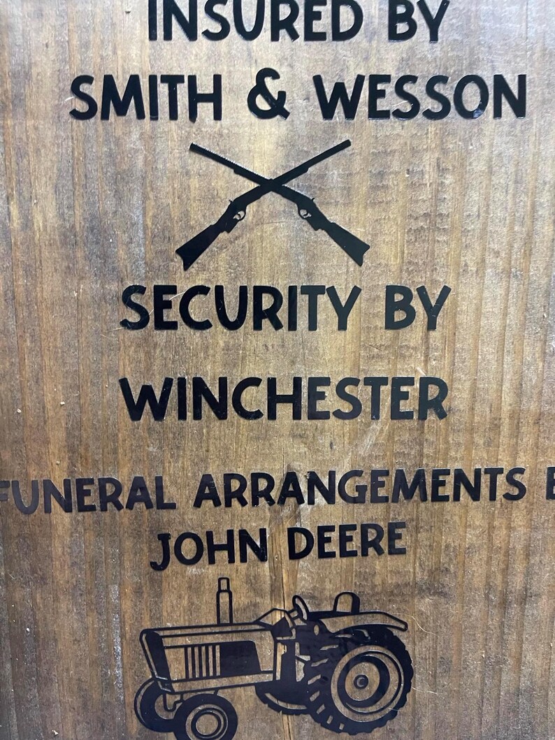 Protected by Farm Sign - Etsy