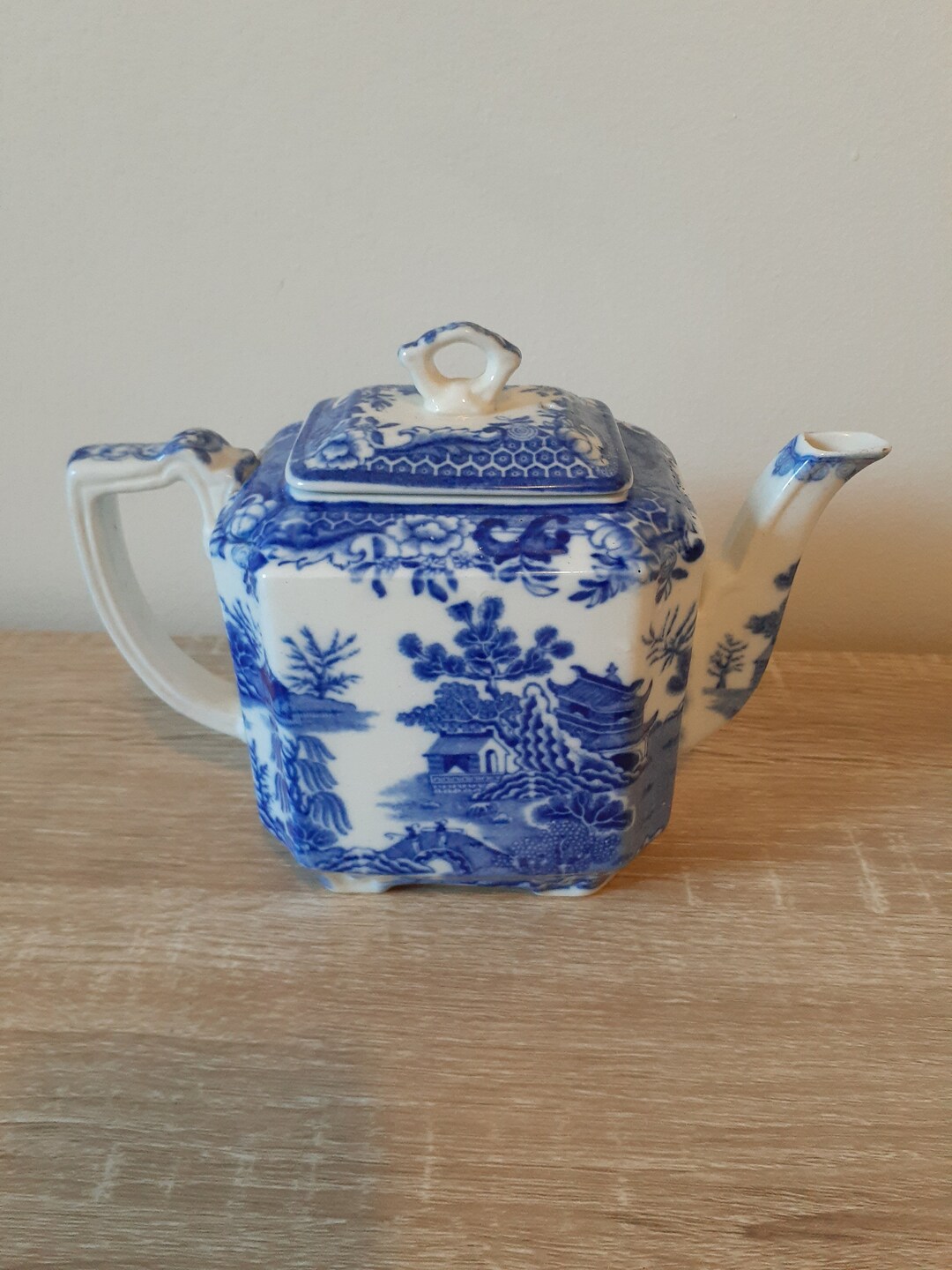 Masons Ironstone Teapot Blue Willow Ceramic White Antique - Etsy