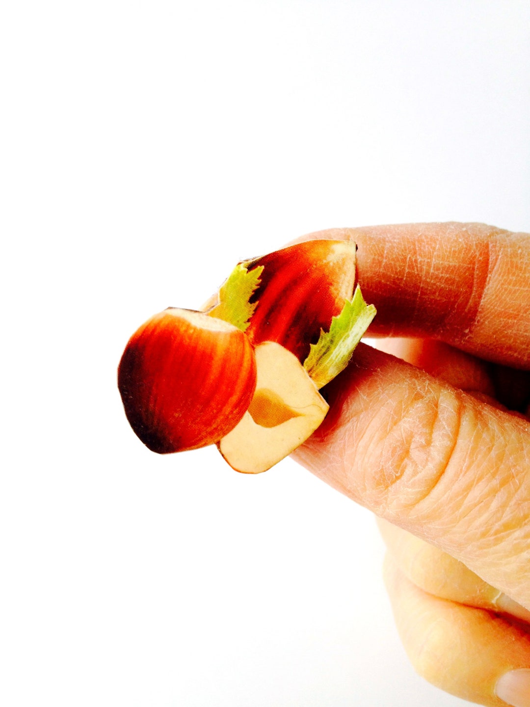 Brooch Collage HAZELNUTS by the Sausage - Etsy