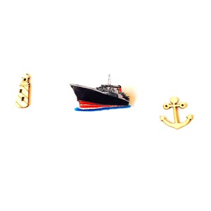 Brooch Pin THE GOOD HARBOUR Liner Ship Cargo Black Red - Etsy